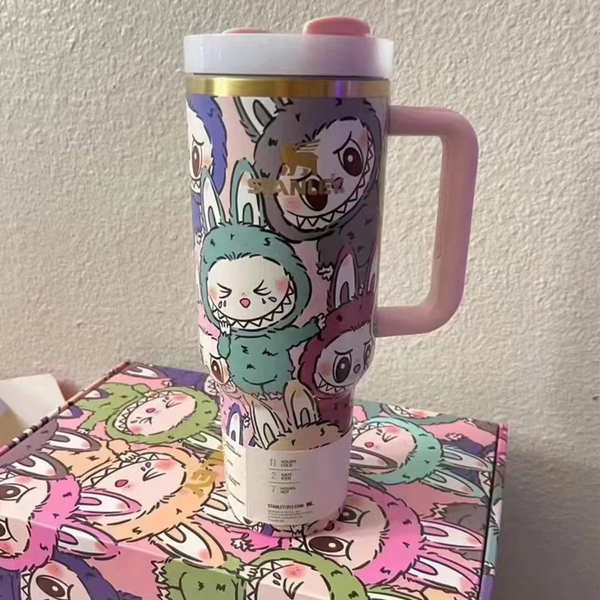 10 Pack LABUBU Tumbler 40oz Stanley Labubu Designs Tumblers With Labub ...