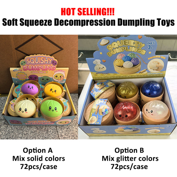 72pcs Pack of Dumpling Squishy Mystery Box Colorful Soft Squeeze Decom ...