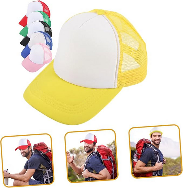 100 Pack Blank Baseball Caps for Sublimation Polyester Fiber Light Cap ...