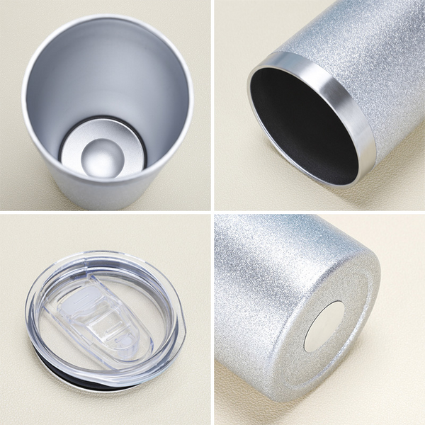 25 Pack 20oz Rough Glitter Straight Sublimation Skinny Tumbler with Si ...