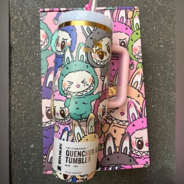 10 Pack LABUBU Tumbler 40oz Stanley Labubu Designs Tumblers With Labub ...
