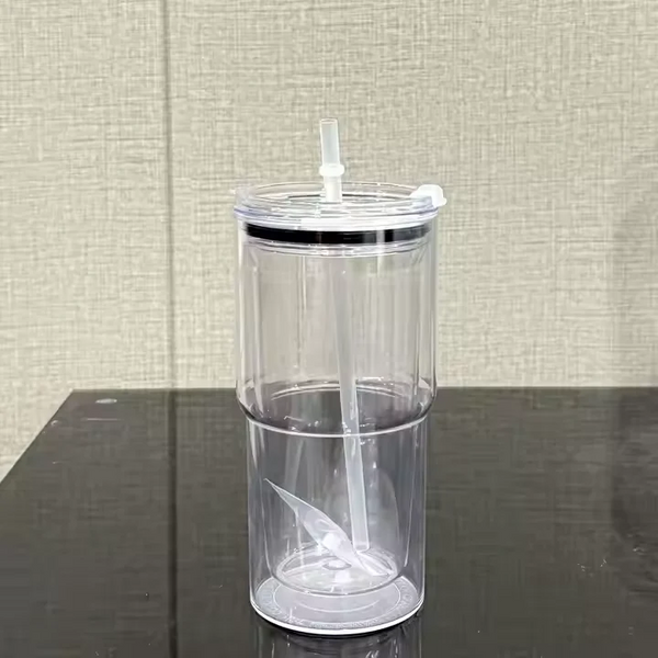 40 Pack 17oz Clear Double Wall Pre Drilled Snow Globe Plastic Tumbler ...