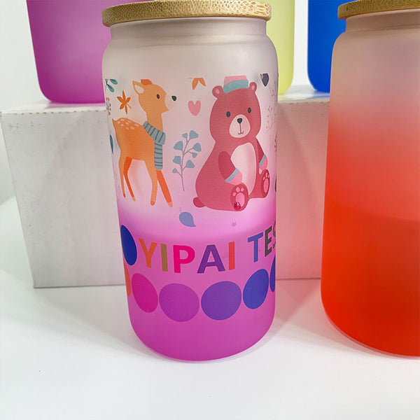 China RTS_16oz blank sublimation cold color changing beer glass can BL ...